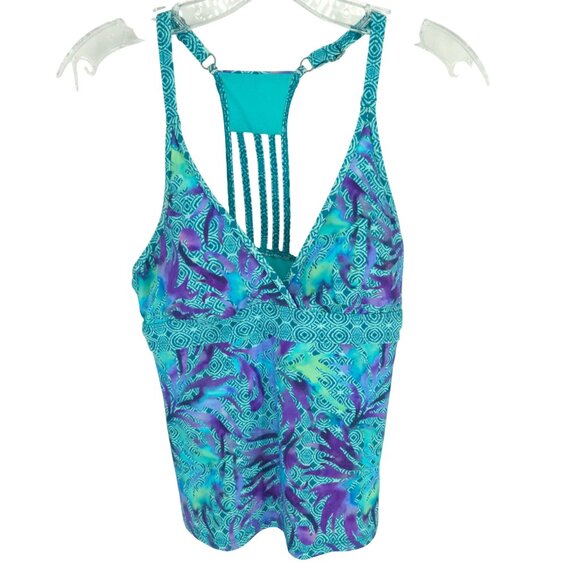 Title nine | Swim | Title Nine Tankini Top Racerback Aqua Blue Green ...